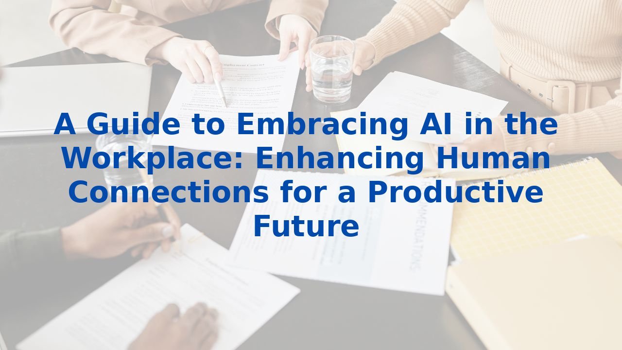A Guide to Embracing AI in the Workplace: Enhancing Human Connections for a Productive Future