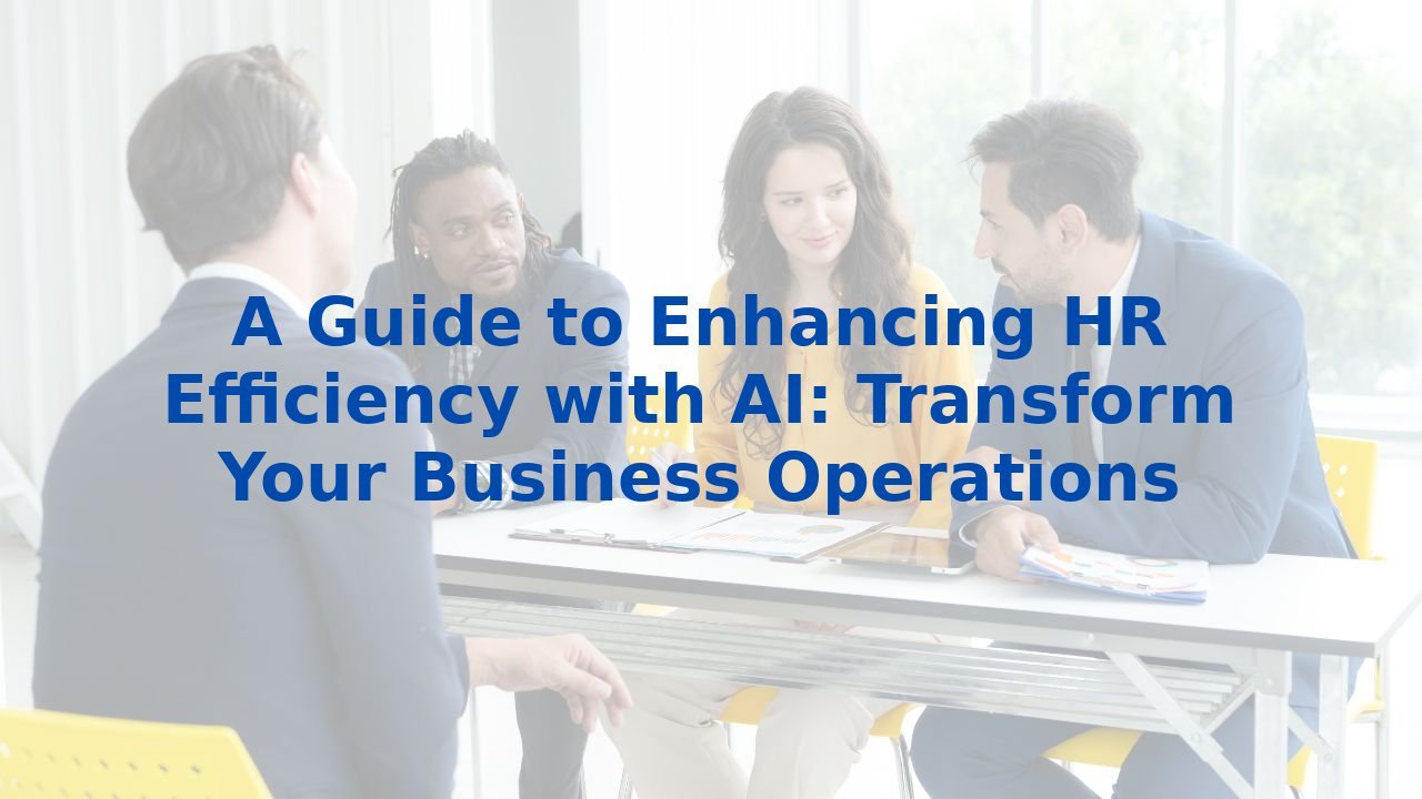 A Guide to Enhancing HR Efficiency with AI: Transform Your Business Operations