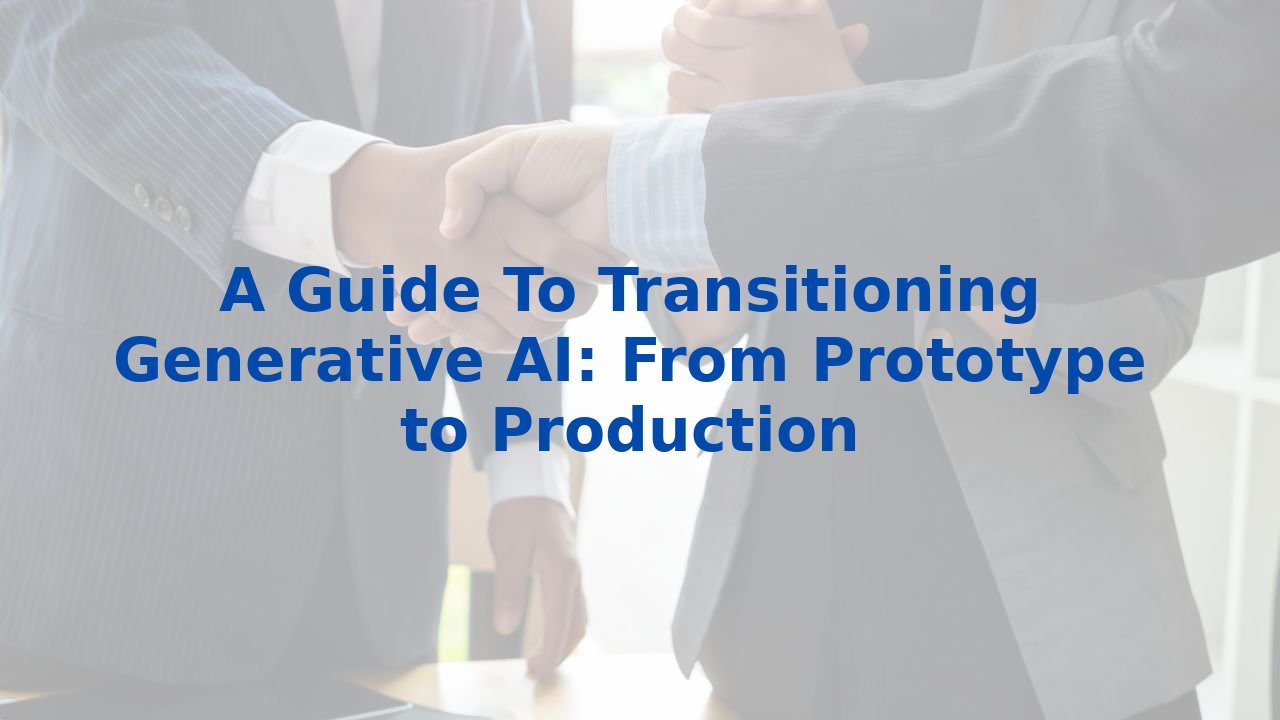 A Guide To Transitioning Generative AI: From Prototype to Production