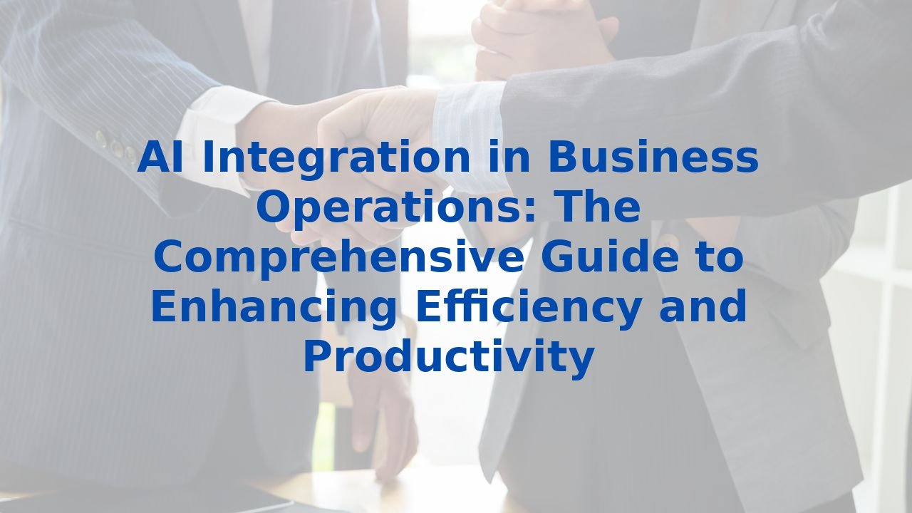 AI Integration in Business Operations: The Comprehensive Guide to Enhancing Efficiency and ...