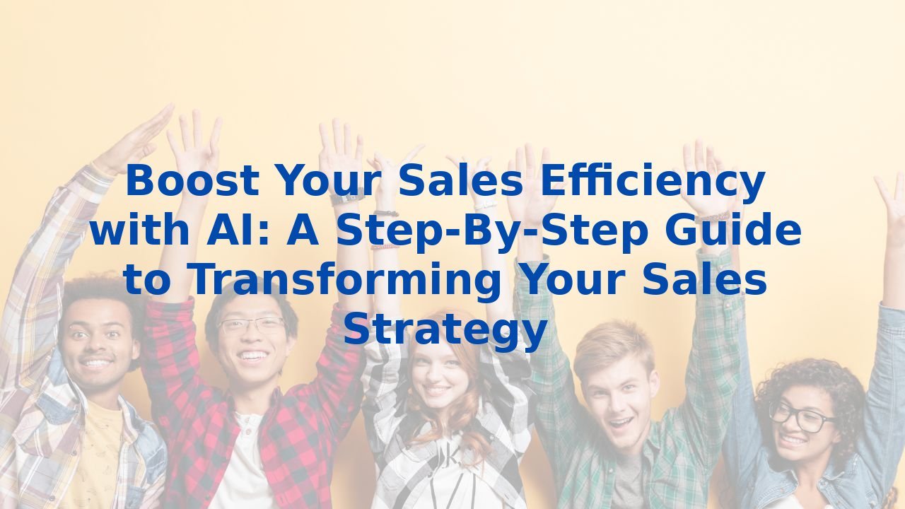 Boost Your Sales Efficiency with AI: A Step-By-Step Guide to ...