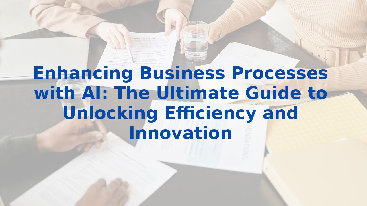 Enhancing Business Processes with AI: The Ultimate Guide to Unlocking Efficiency and Innovation