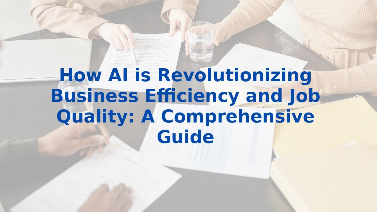 How AI is Revolutionizing Business Efficiency and Job Quality: A Comprehensive Guide