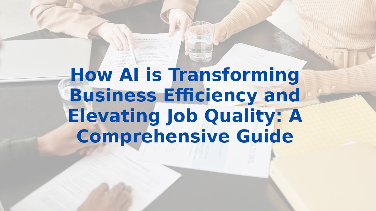 How AI is Transforming Business Efficiency and Elevating Job Quality: A Comprehensive Guide