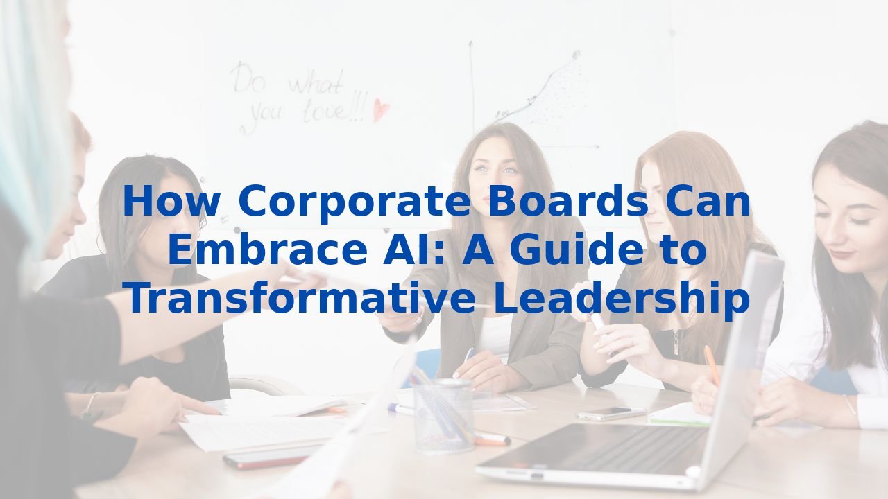 How Corporate Boards Can Embrace AI: A Guide to Transformative Leadership