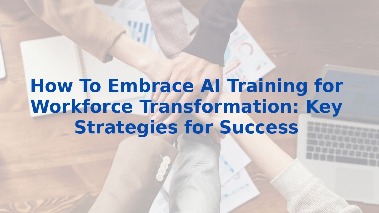 How To Embrace AI Training for Workforce Transformation: Key Strategies for Success