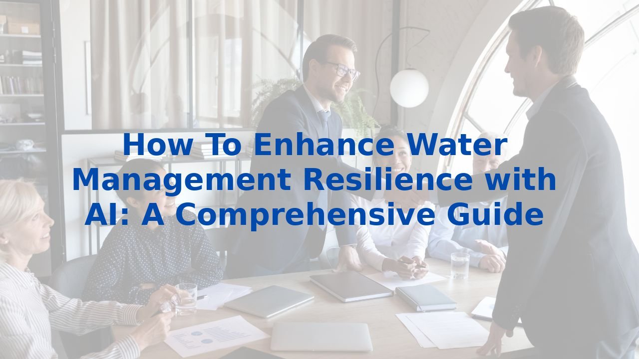 How To Enhance Water Management Resilience with AI: A Comprehensive Guide