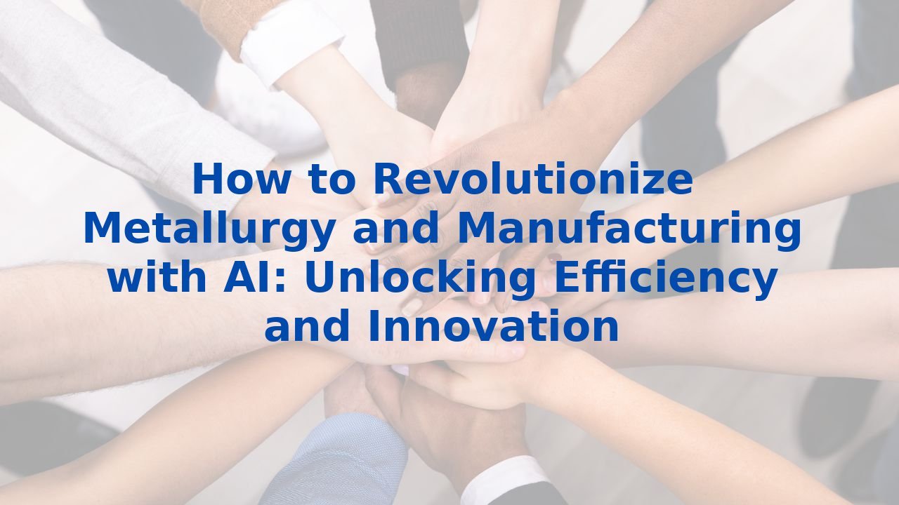 How to Revolutionize Metallurgy and Manufacturing with AI: Unlocking Efficiency and Innovation