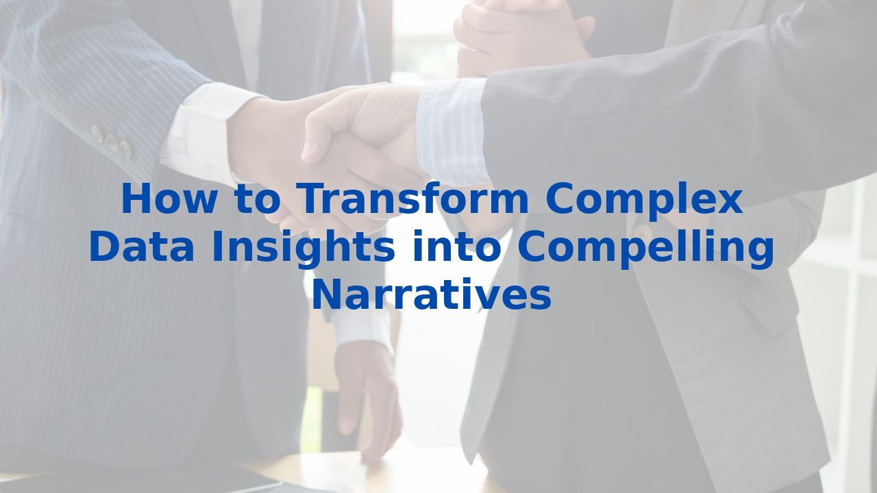 How to Transform Complex Data Insights into Compelling Narratives