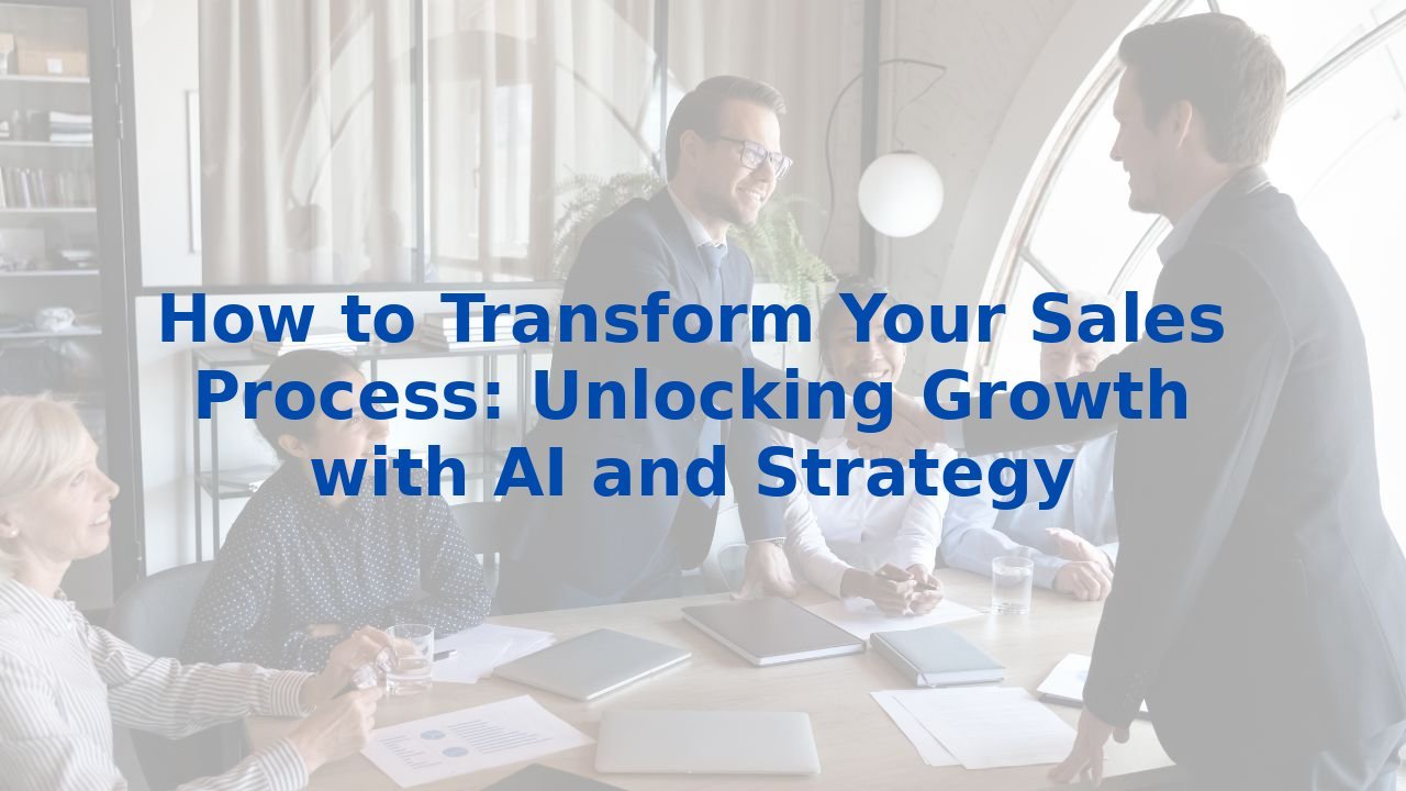 How to Transform Your Sales Process: Unlocking Growth with AI and Strategy