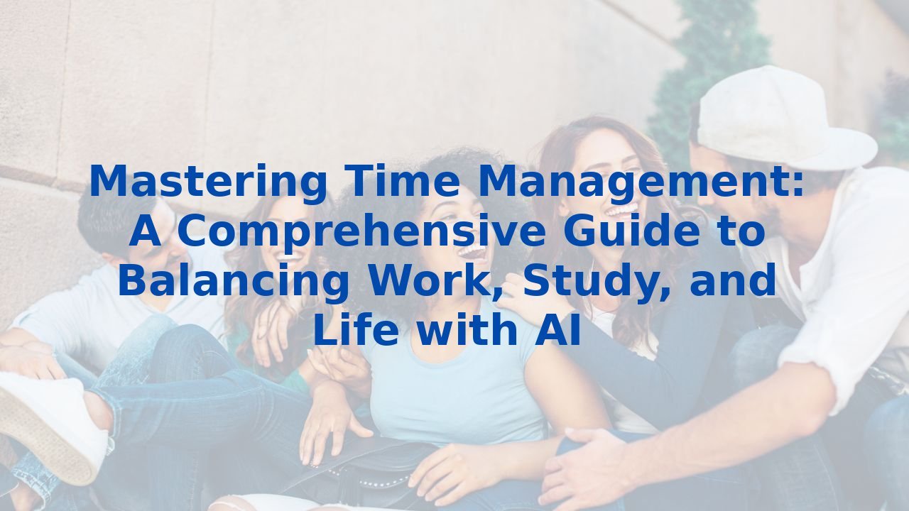 Mastering Time Management: A Comprehensive Guide to Balancing Work, Study, and Life with AI