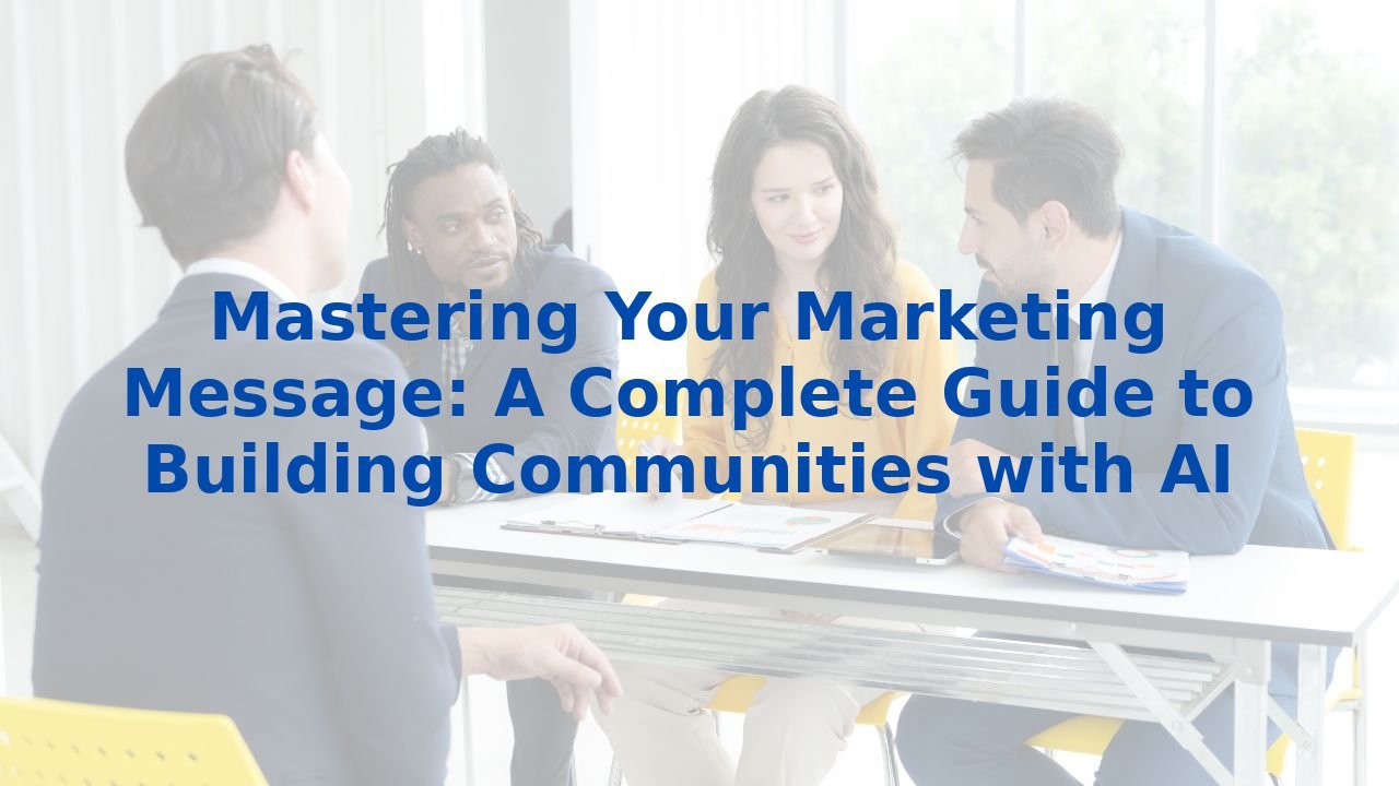 Mastering Your Marketing Message: A Complete Guide to Building Communities with AI