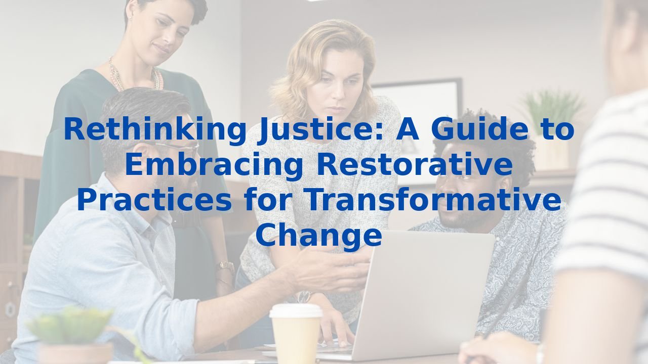 Rethinking Justice: A Guide to Embracing Restorative Practices for Transformative Change
