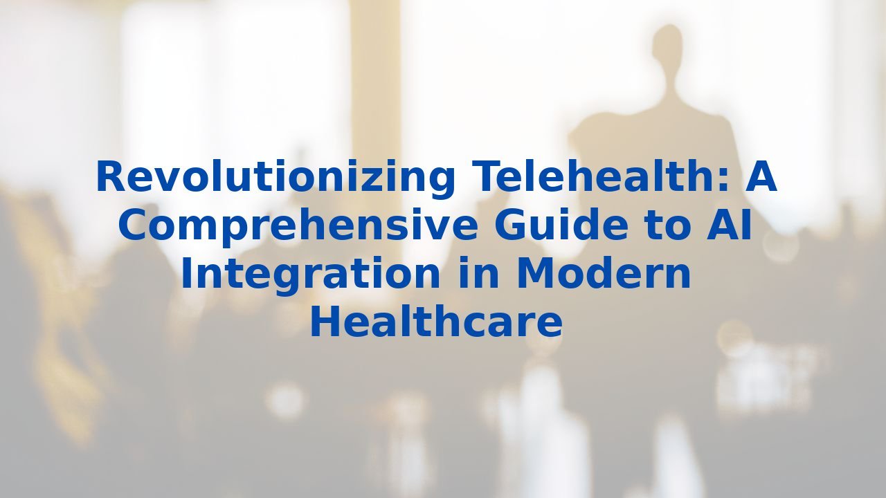 Revolutionizing Telehealth: A Comprehensive Guide to AI Integration in Modern Healthcare