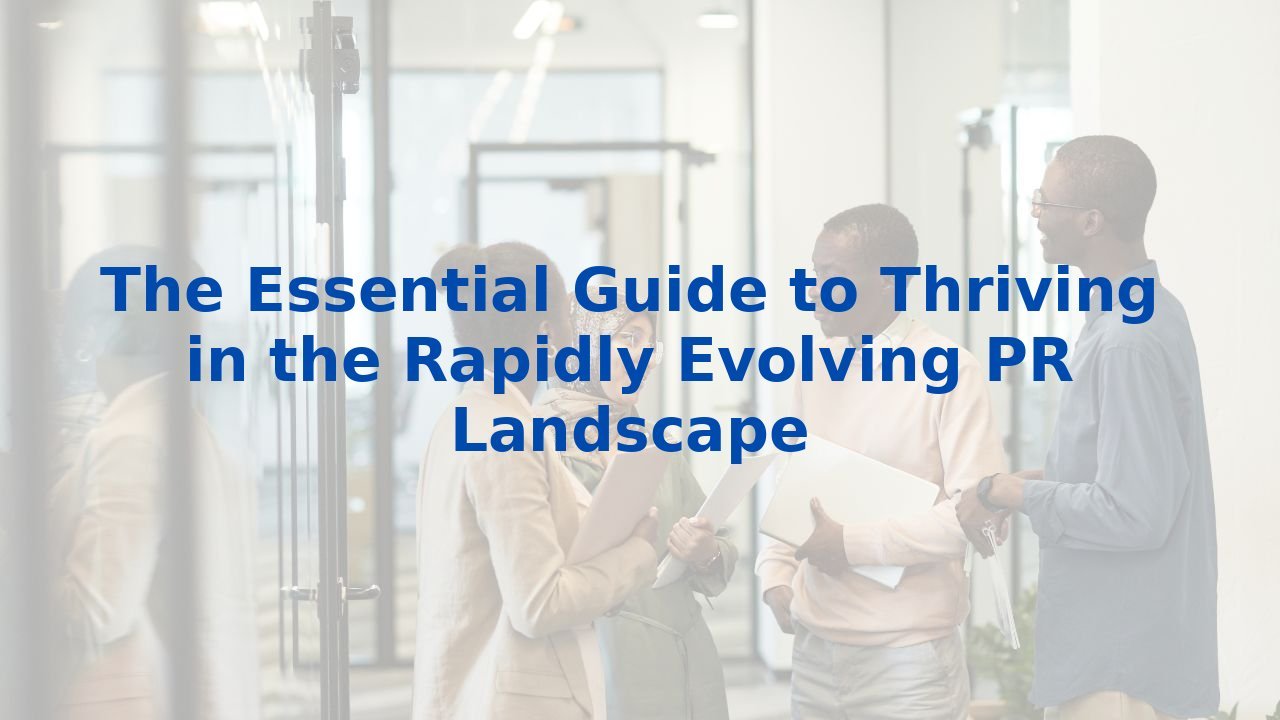 The Essential Guide to Thriving in the Rapidly Evolving PR Landscape