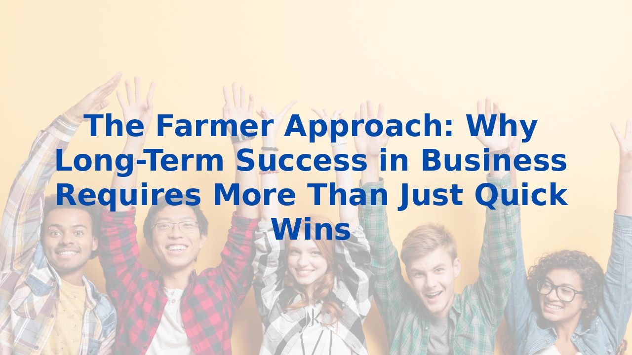 The Farmer Approach: Why Long-Term Success in Business Requires More ...