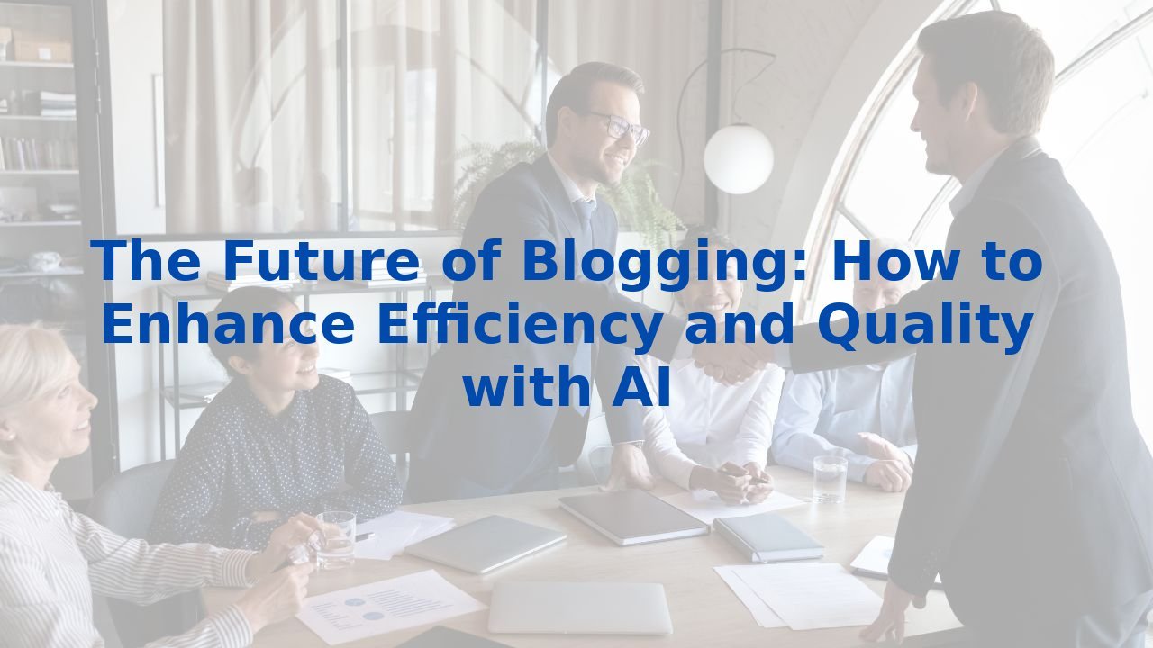The Future of Blogging: How to Enhance Efficiency and Quality with AI