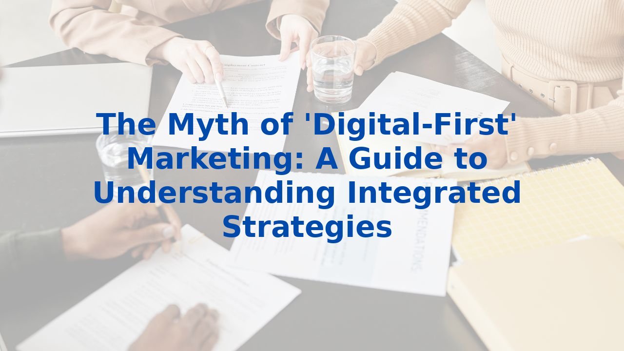 The Myth of 'Digital-First' Marketing: A Guide to Understanding ...