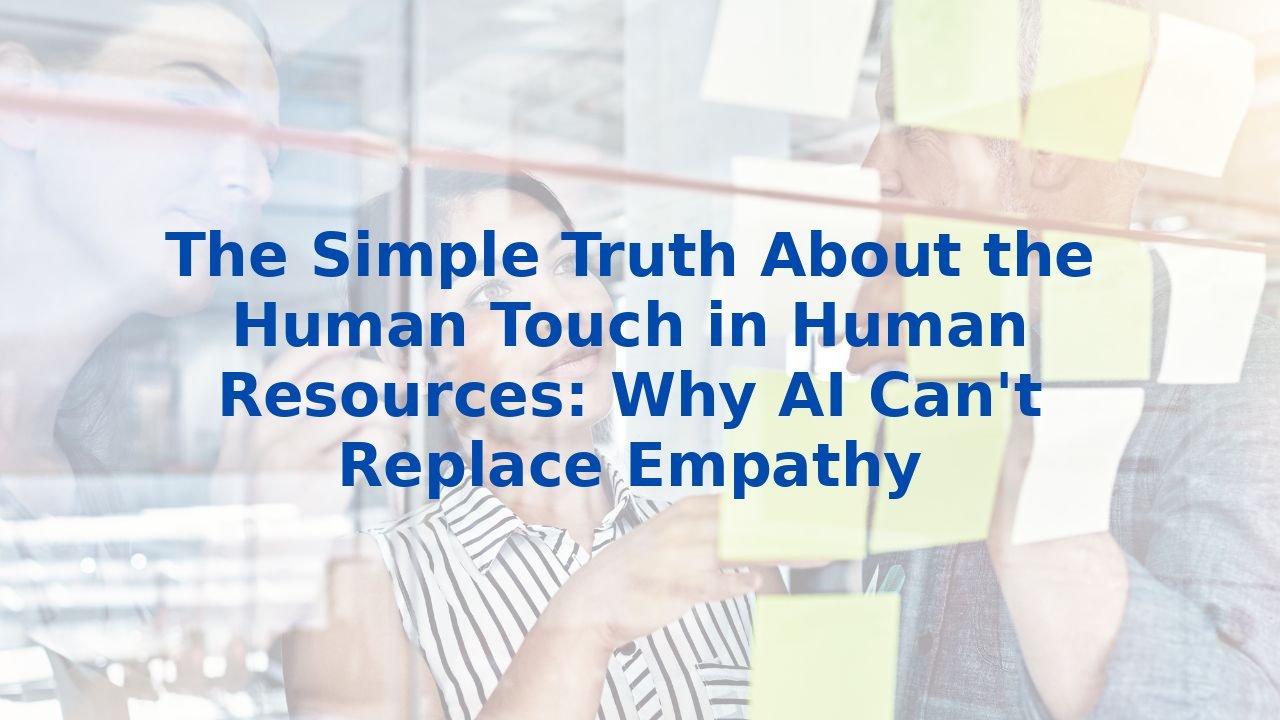 The Simple Truth About the Human Touch in Human Resources: Why AI Can't Replace Empathy