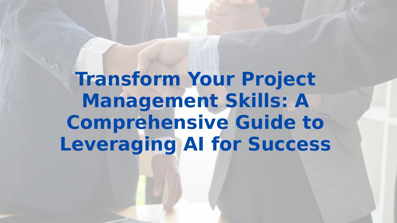 Transform Your Project Management Skills: A Comprehensive Guide to Leveraging AI for Success