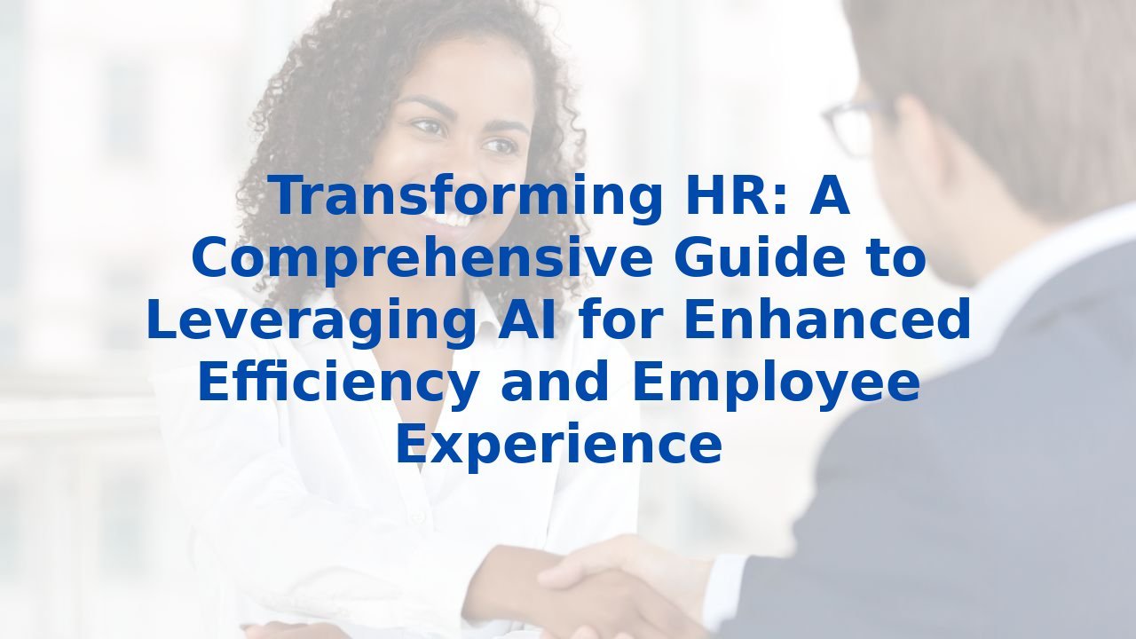 Transforming HR: A Comprehensive Guide to Leveraging AI for Enhanced Efficiency and Employee ...