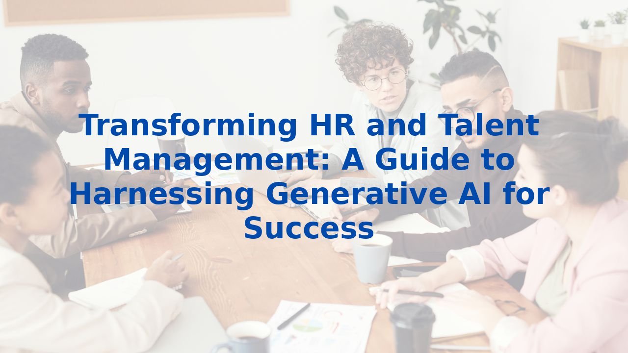 Transforming HR and Talent Management: A Guide to Harnessing Generative ...