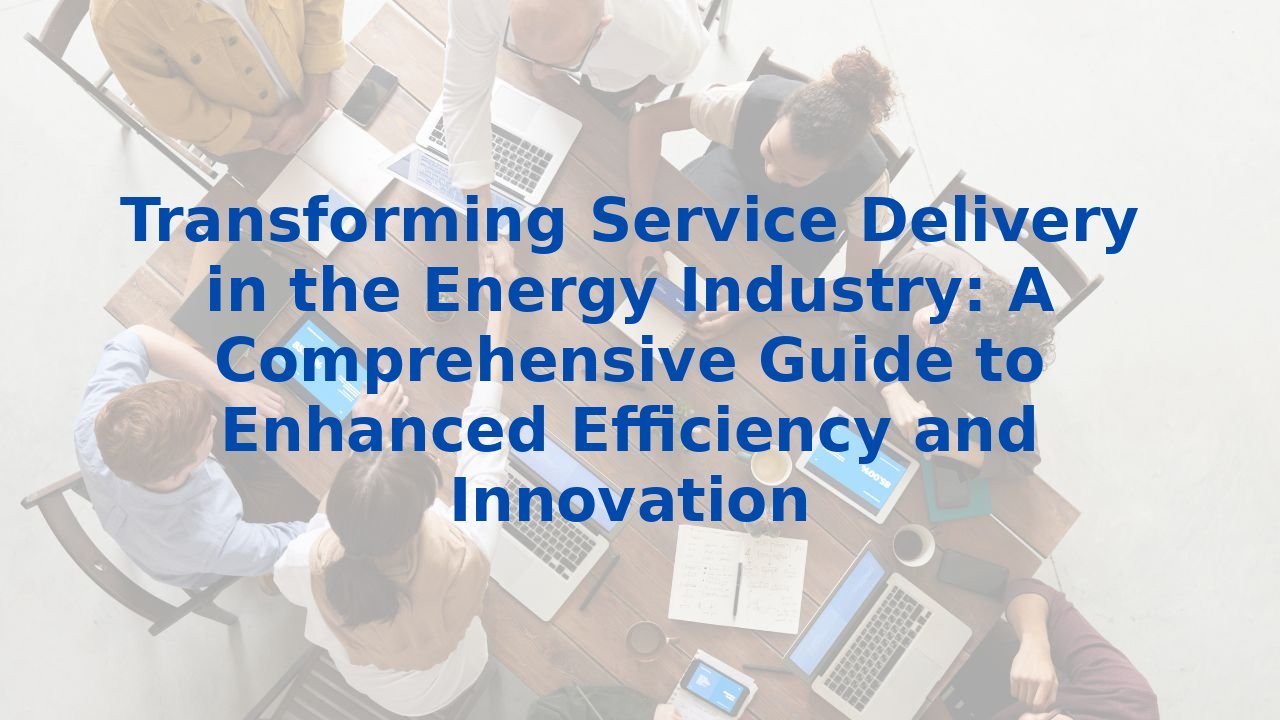 Transforming Service Delivery in the Energy Industry: A Comprehensive ...