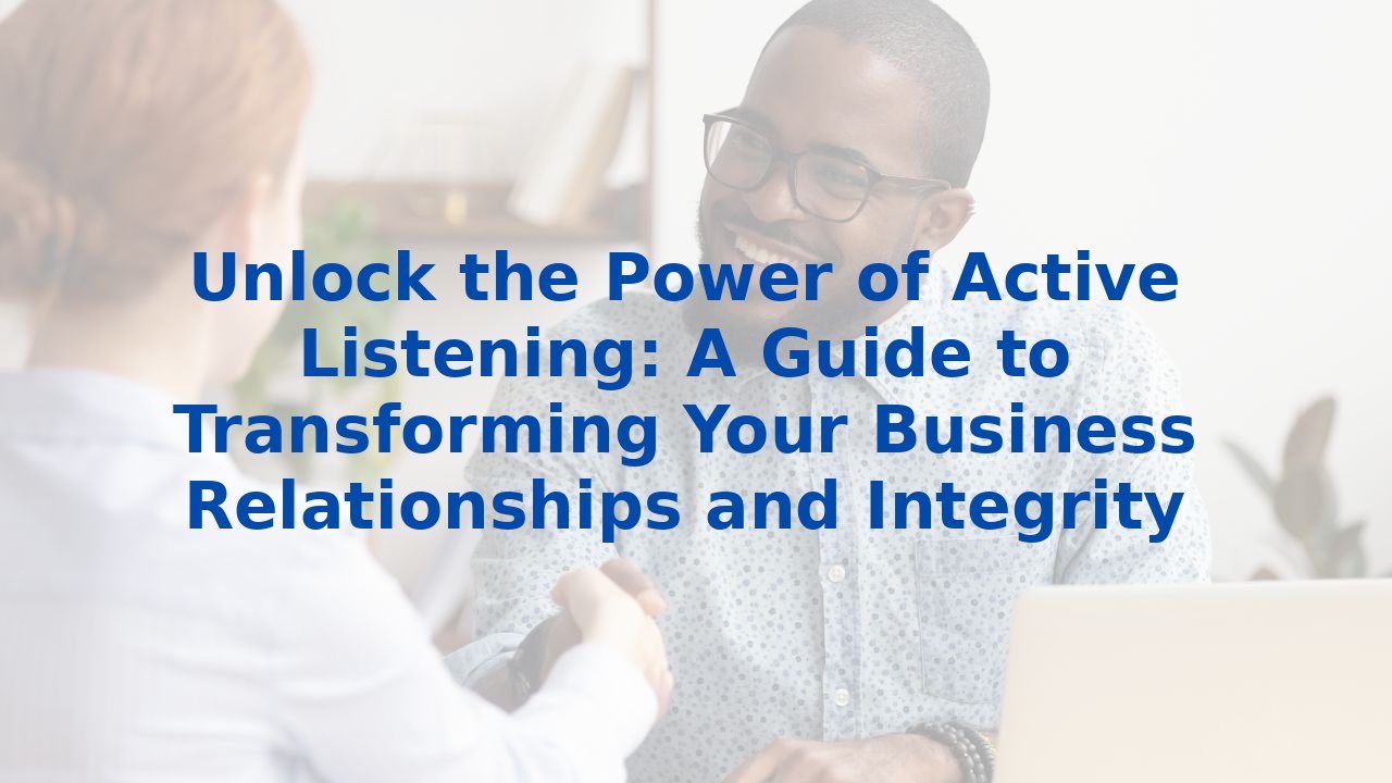 Unlock the Power of Active Listening: A Guide to Transforming Your ...