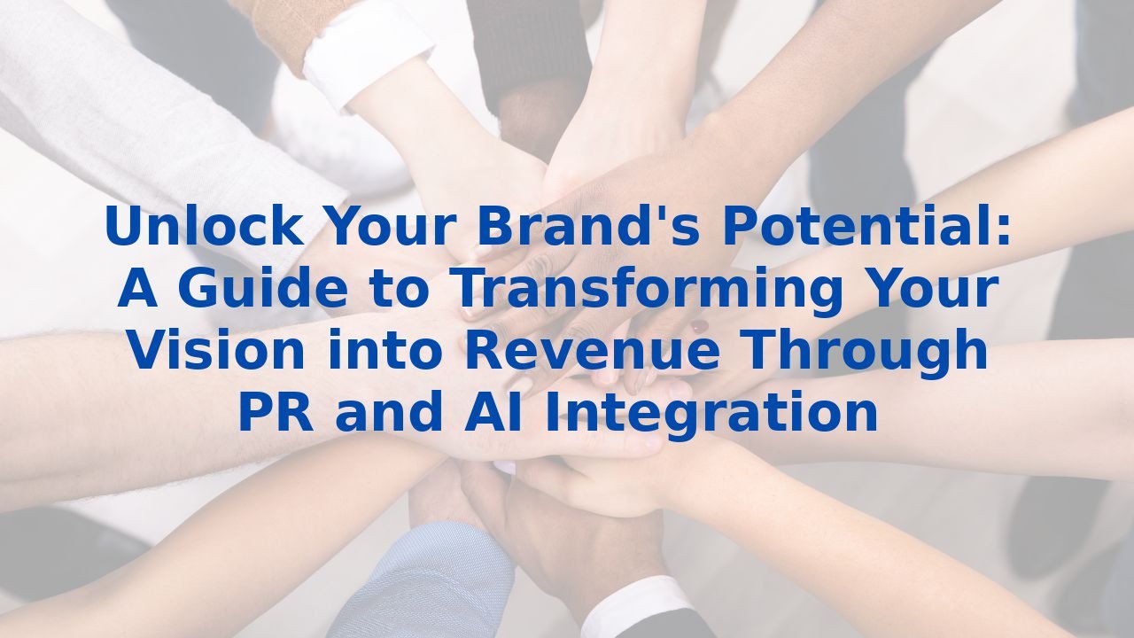 Unlock Your Brand's Potential: A Guide to Transforming Your Vision into Revenue Through PR and ...