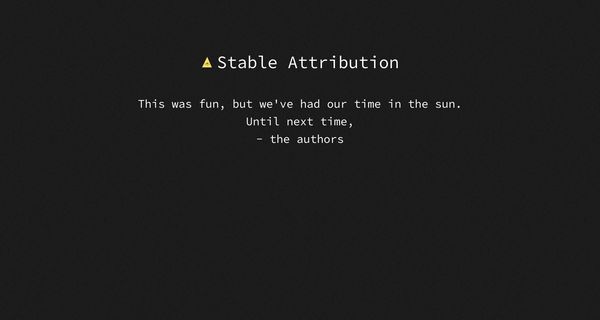 Stable Attribution